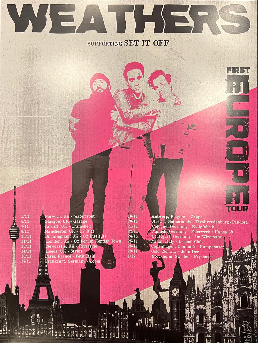 Europe Tour 2022 Poster - Limited Edition – Weathers Merch and Digital ...